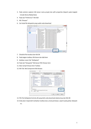 Membuat aplikasi sistem informasi geografis dengan visual basic & MySQL | PDF