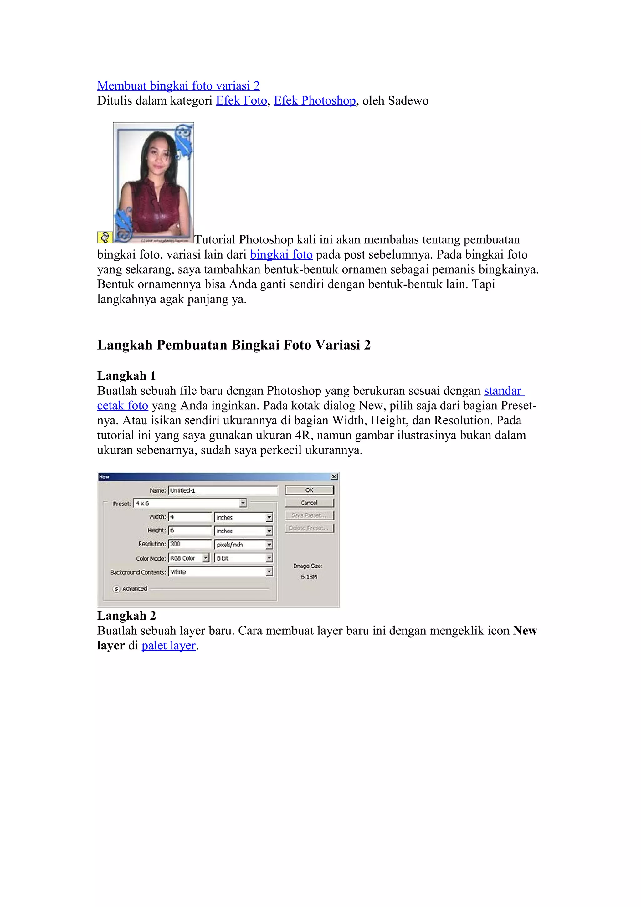 Membuat bingkai foto variasi 2 | PDF