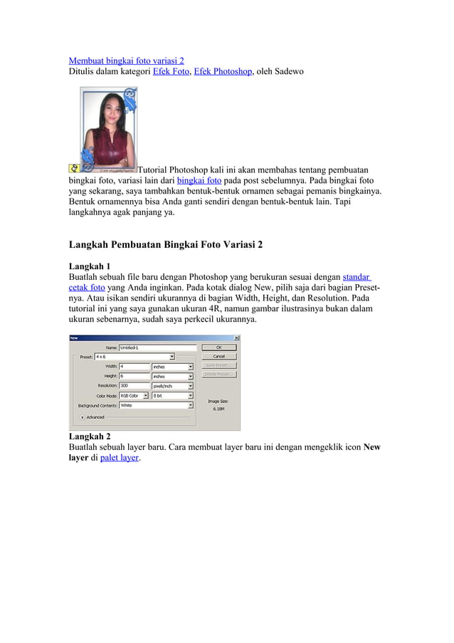 Membuat bingkai foto variasi 2 | PDF