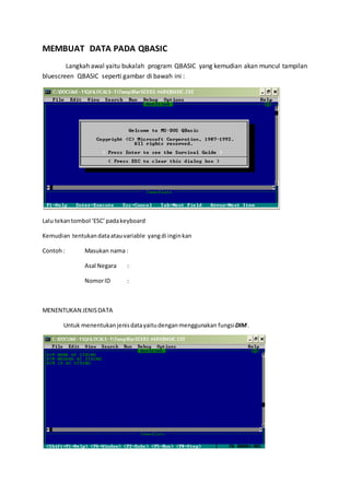 Membuat DATA pada qbasic | DOCX