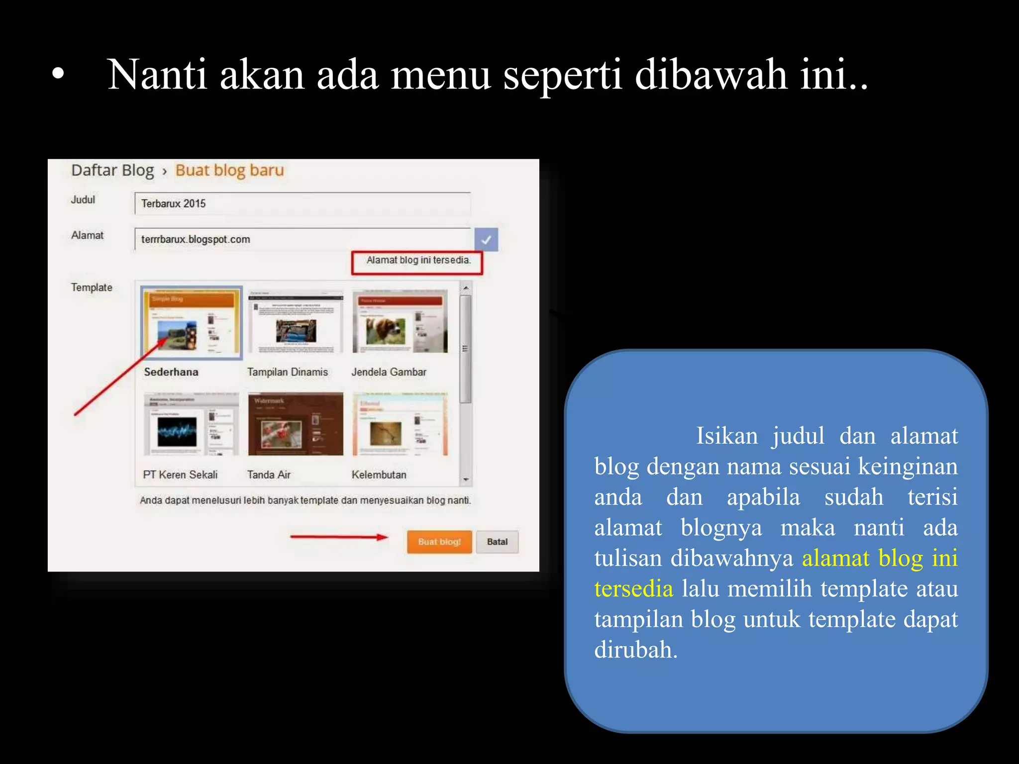 Membuat blog | PPTX
