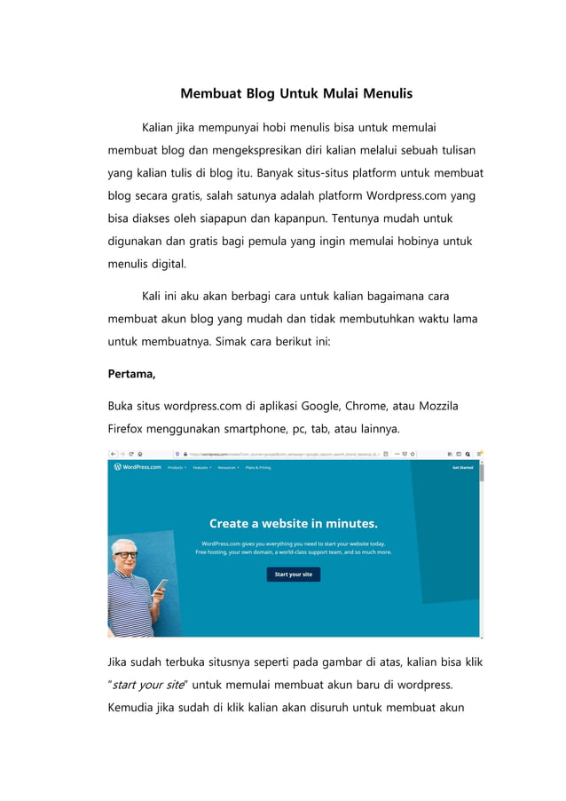 Membuat blog untuk mulai menulis | PDF