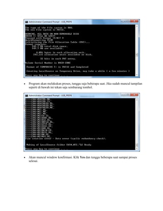 Membuat bootable usb flash disk untuk windows 7 dan windows xp | DOCX