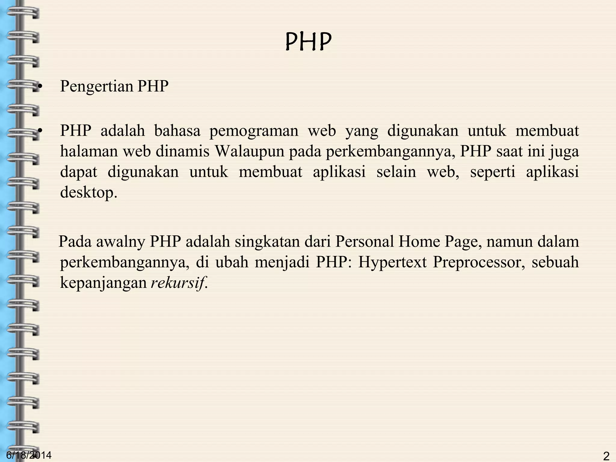 Membuat buku tamu dengan php | PPTX