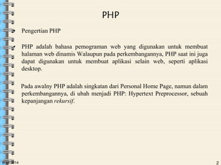 Membuat buku tamu dengan php | PPTX