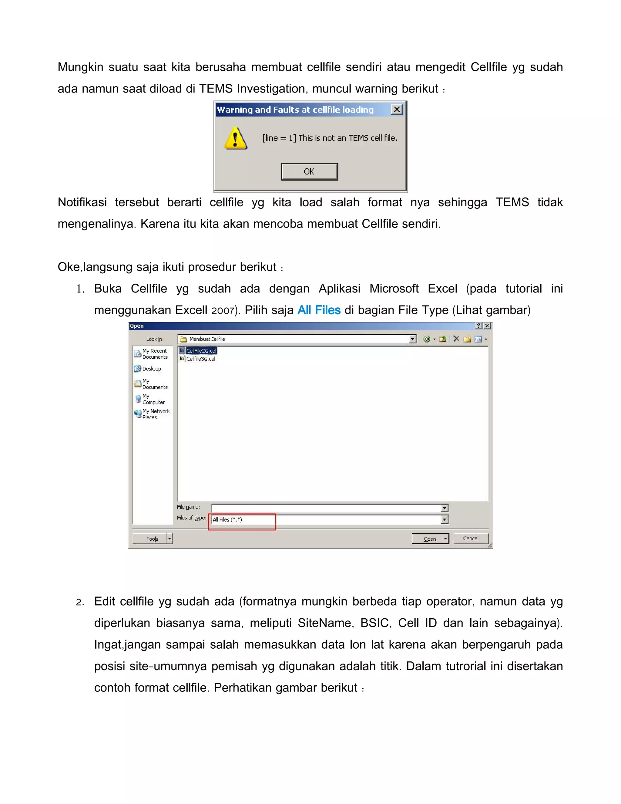 Membuat cellfile | PDF