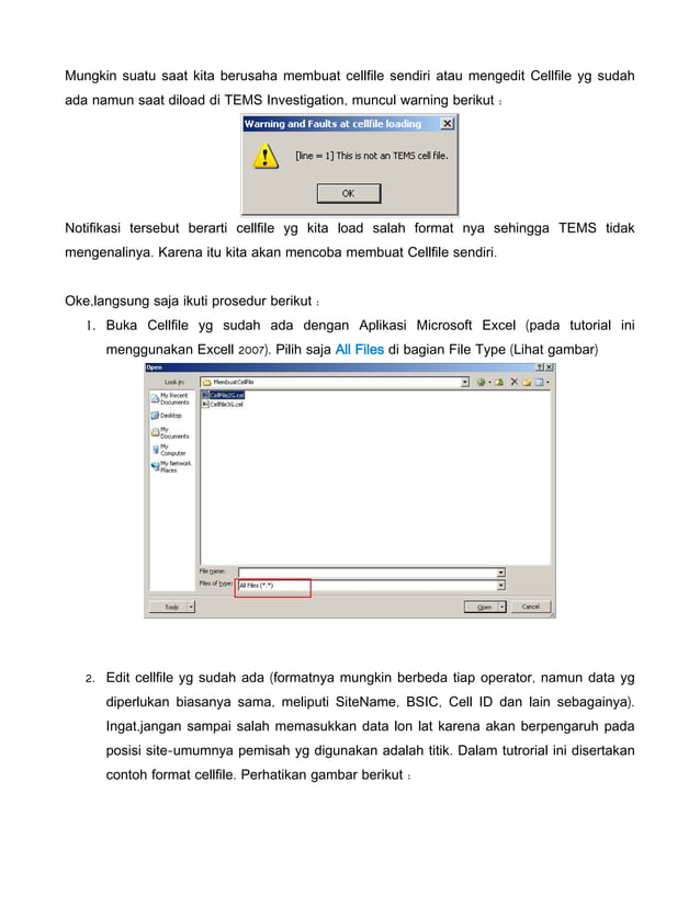 Membuat cellfile | PDF
