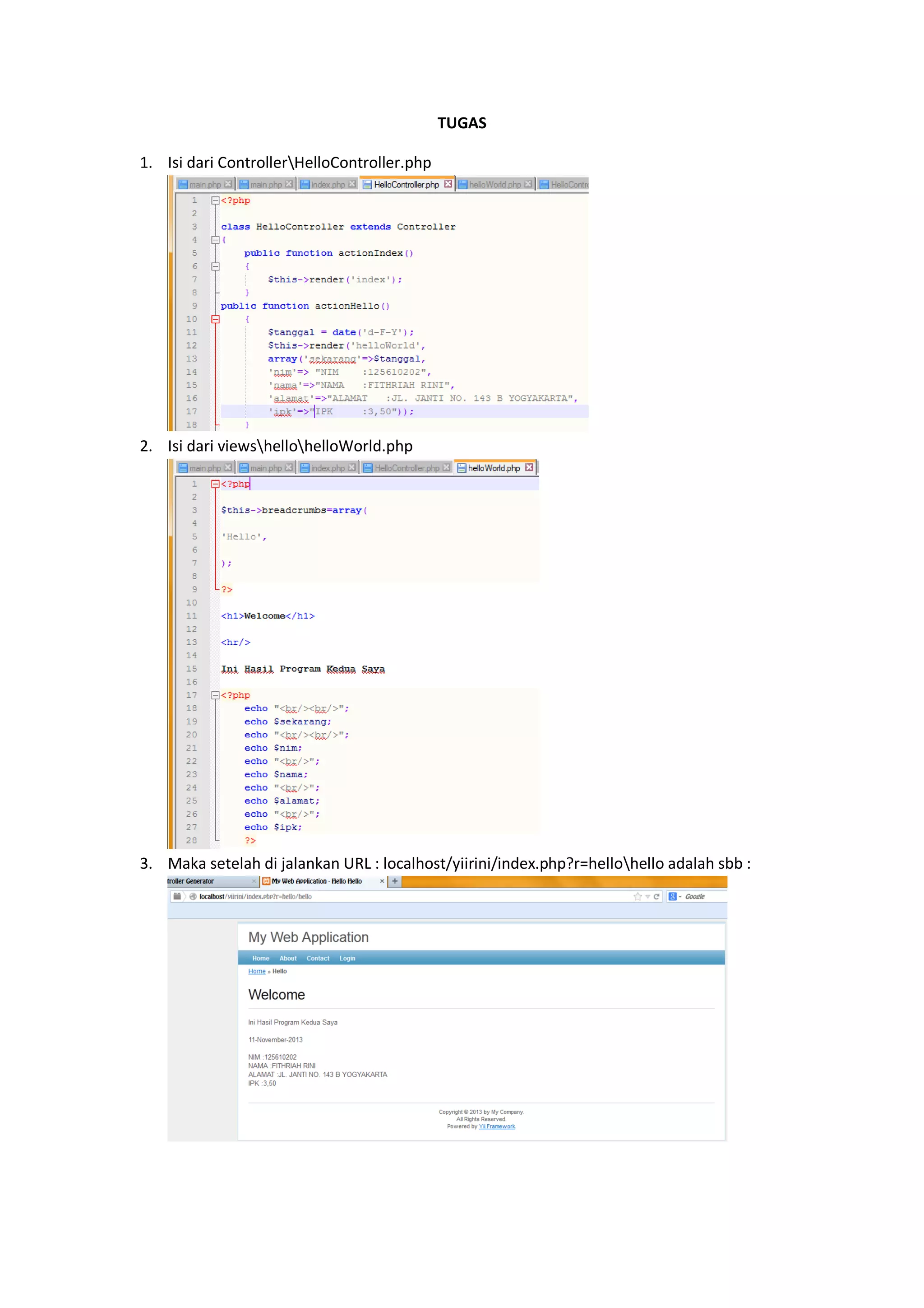 Membuat controller pada yii framework | PDF