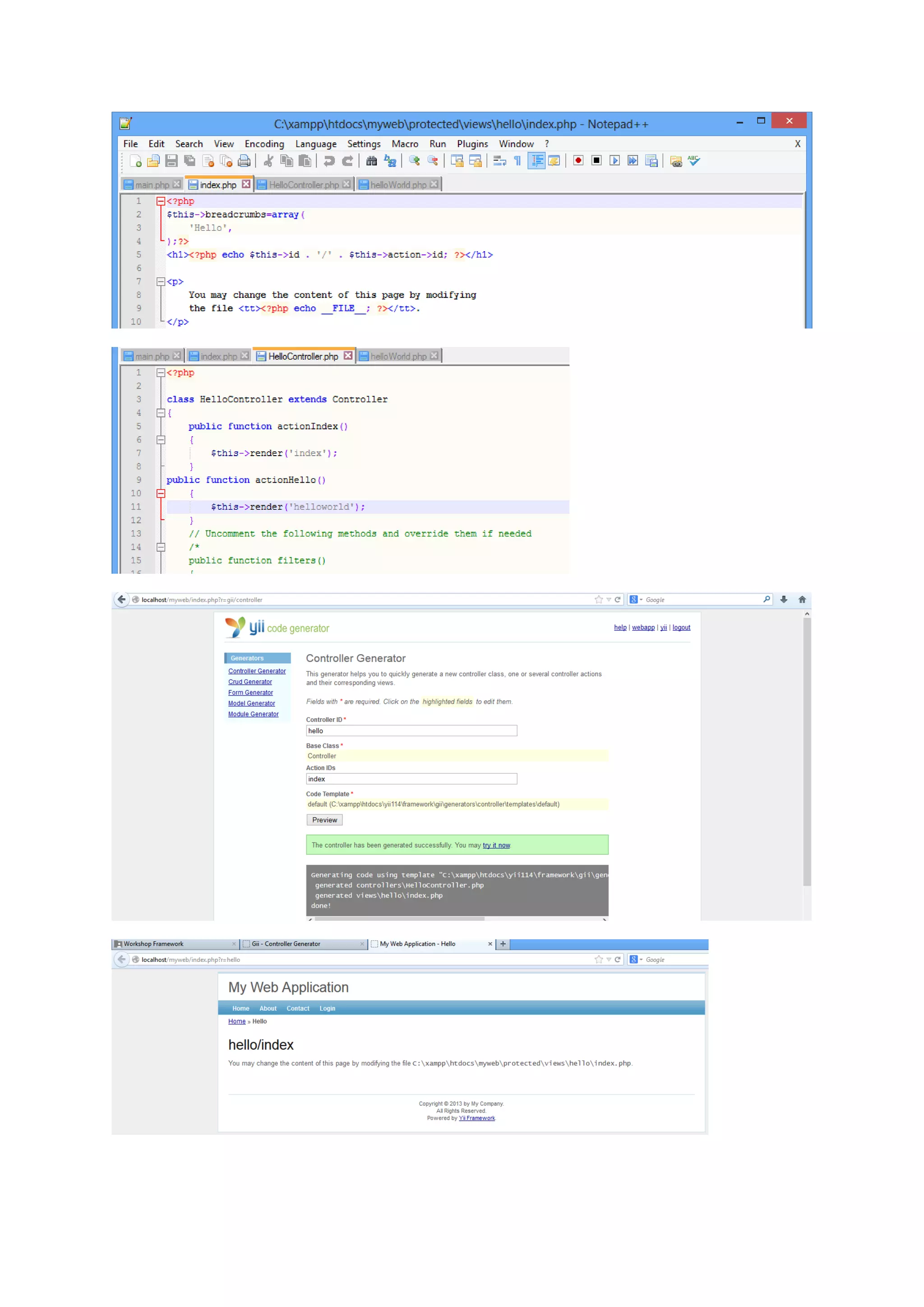 Membuat controller pada yii framework | PDF