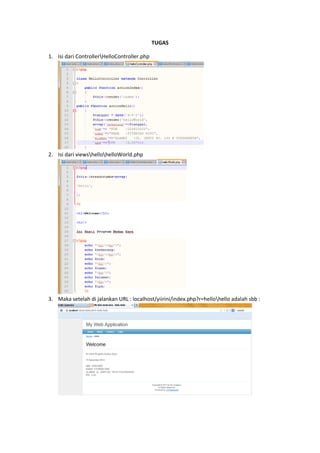 Membuat controller pada yii framework | PDF