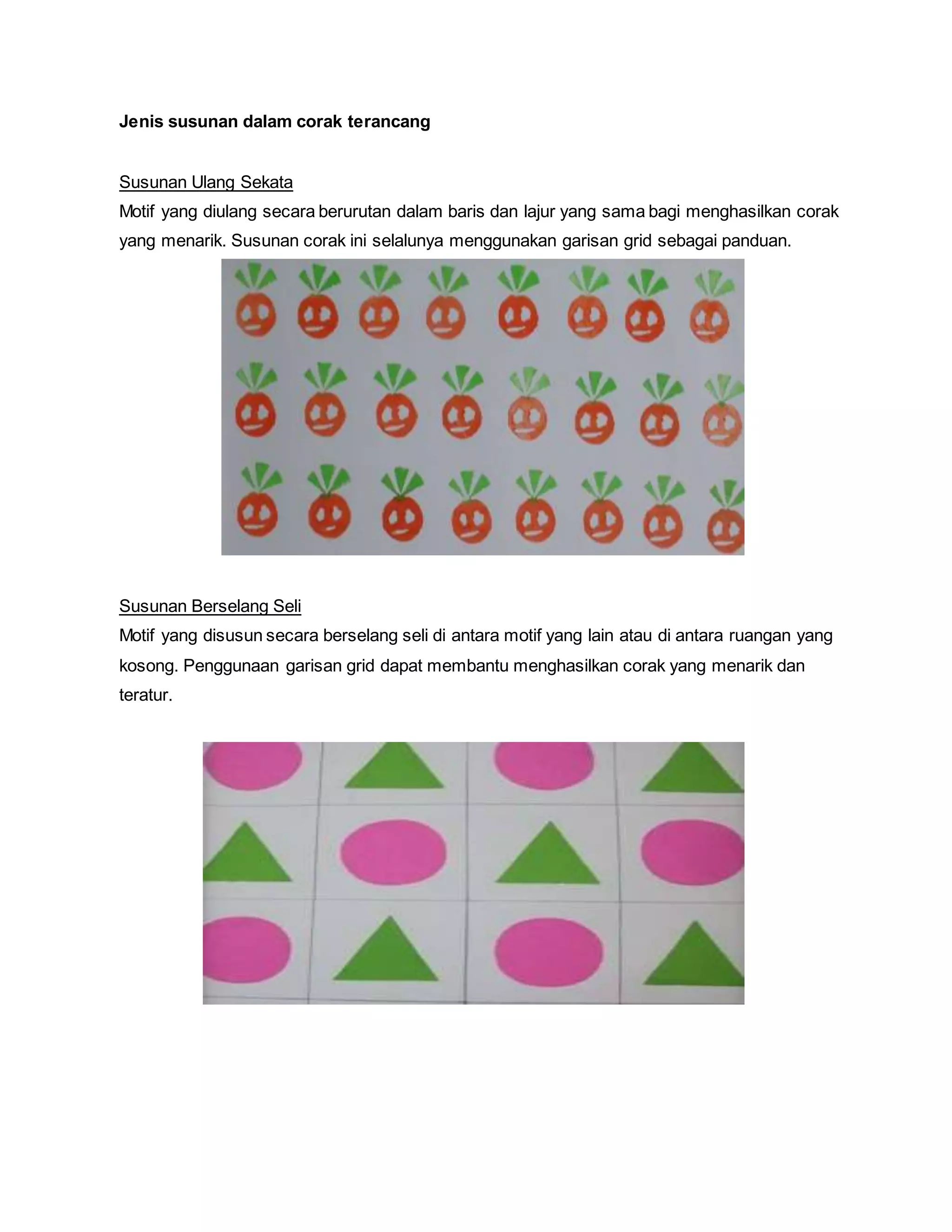 Membuat corak dan rekaan | DOCX