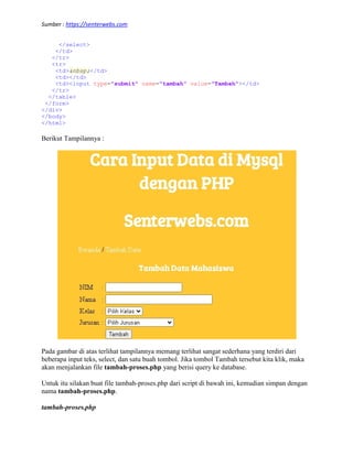Membuat CRUD data Mahasiswa dengan PHP MYSQLi.pdf