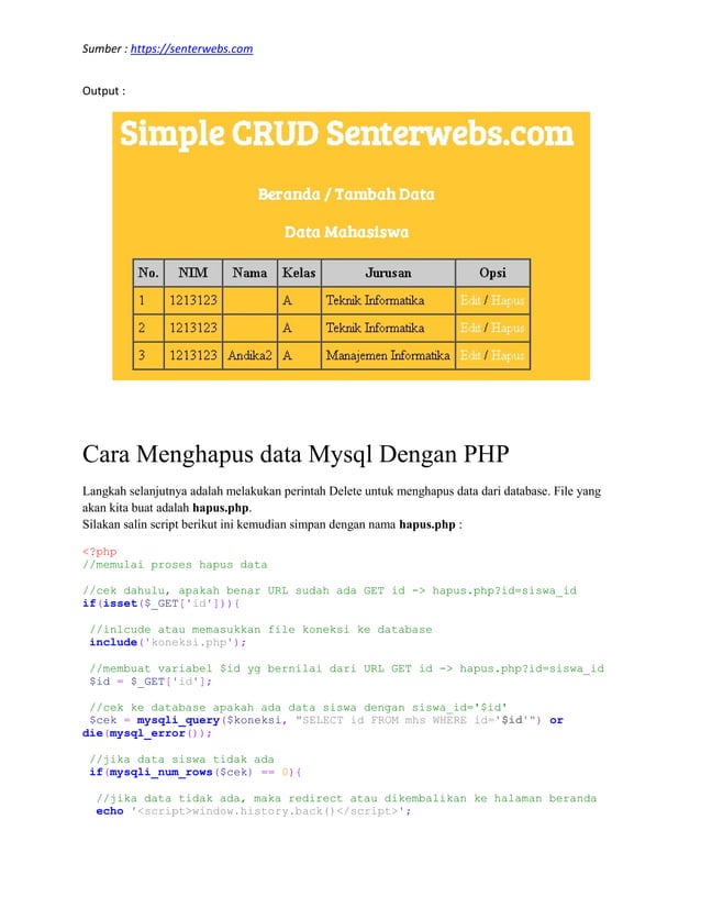 Membuat CRUD data Mahasiswa dengan PHP MYSQLi.pdf