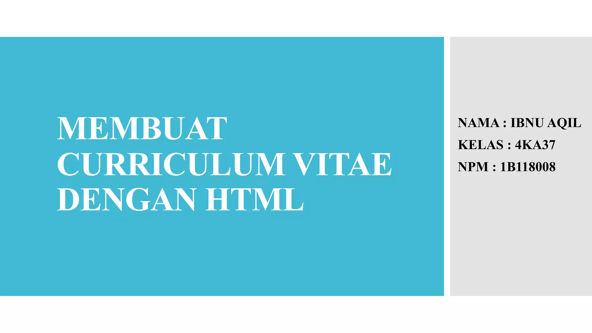 Membuat curriculum vitae | PPTX