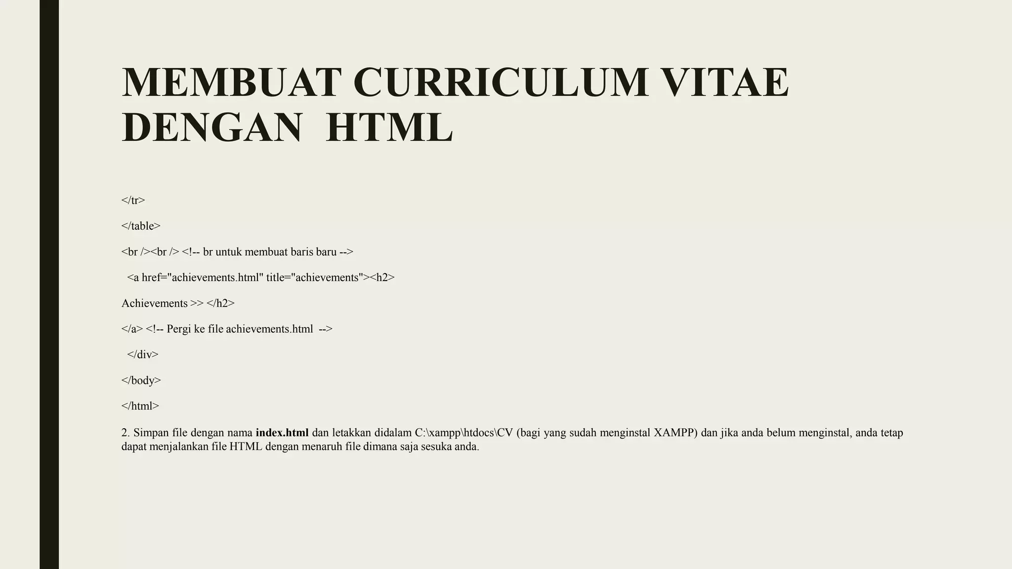 Membuat curriculum vitae diko | PPTX