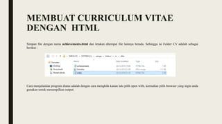 Membuat curriculum vitae diko | PPTX