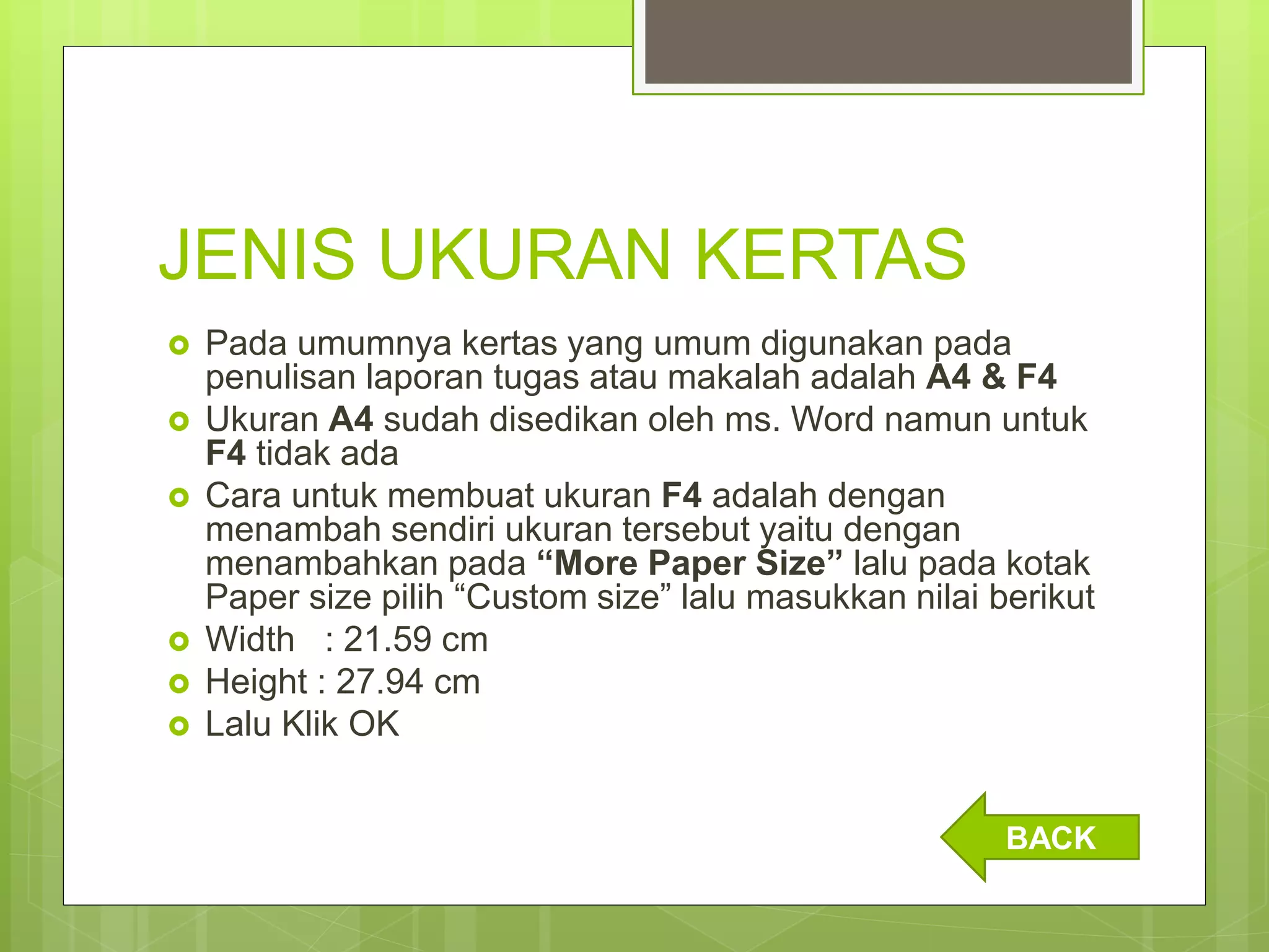 Membuat Daftar Isi Yang Rapi | PPTX