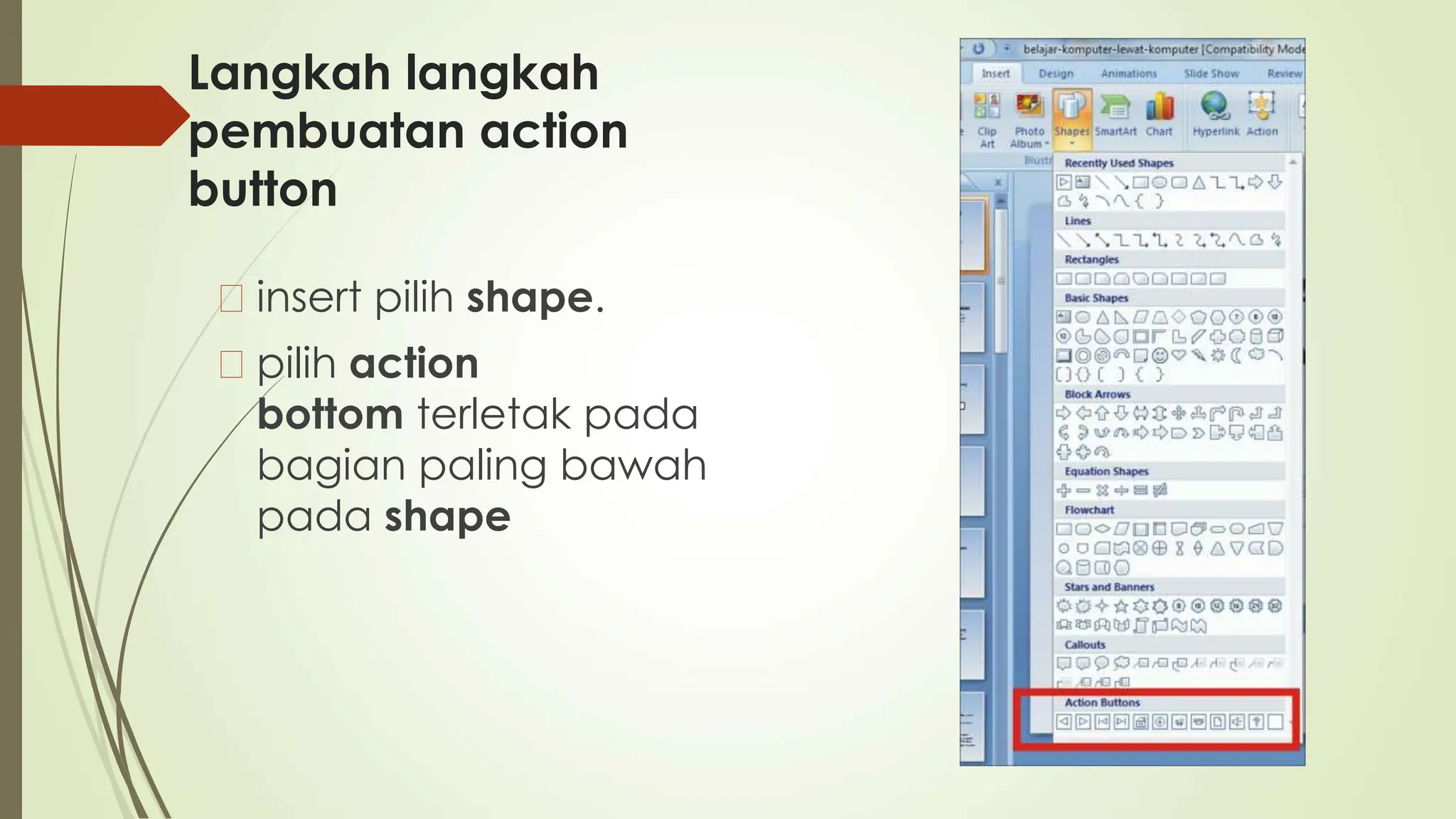 Membuat Dan Memodifikasi Action Button.pptx