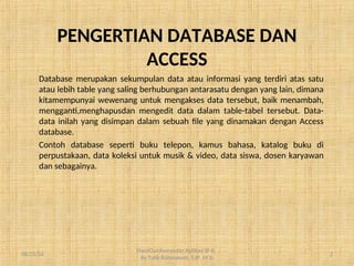 membuat database untuk keperluan materi kuliah | PPT