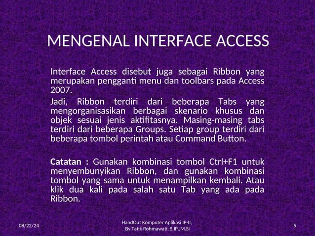 Membuat Database Untuk Keperluan Materi Kuliah Ppt