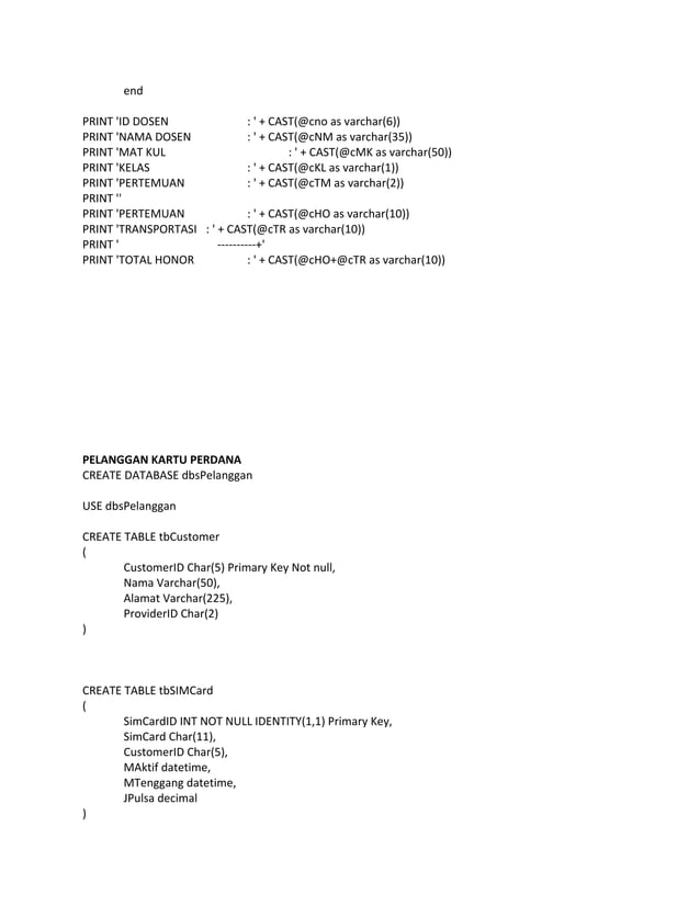 Membuat database menggunakan sql management studio | DOC