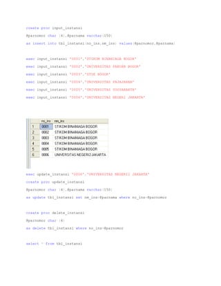 Membuat database menggunakan sql management studio | DOC