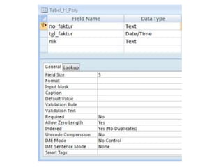 Membuat database sederhana dengan ms.access 2007 | PPTX