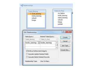 Membuat database sederhana dengan ms.access 2007 | PPTX
