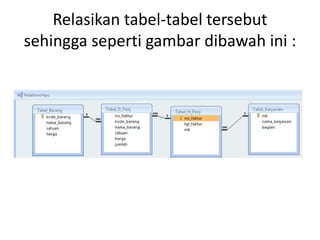 Membuat database sederhana dengan ms.access 2007 | PPTX
