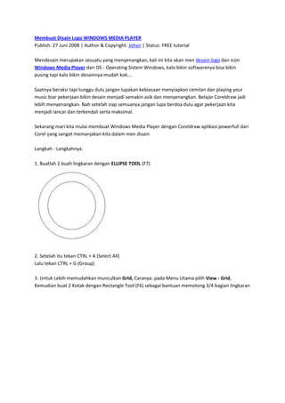 Membuat disain logo windows media player | PDF