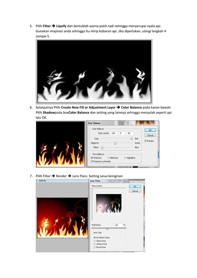 Membuat efek api di photoshop | DOCX