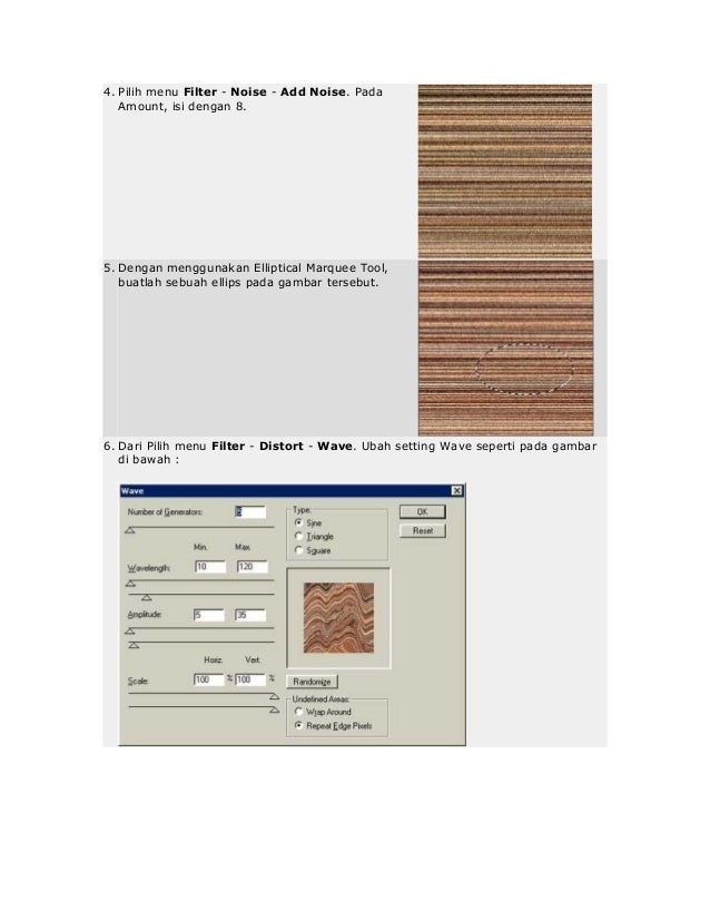 Membuat efek tekstur kayu