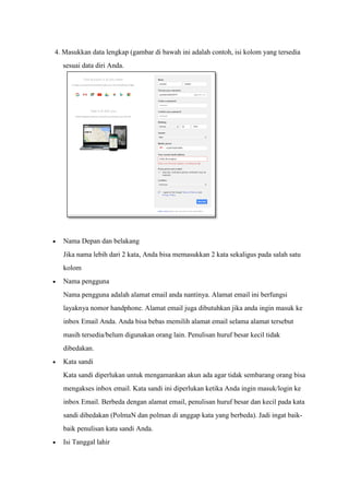 Membuat email dengan gmail | PDF