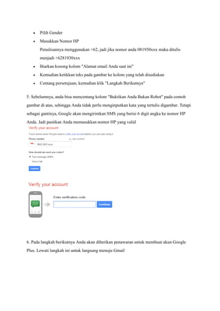 Membuat email dengan gmail | PDF