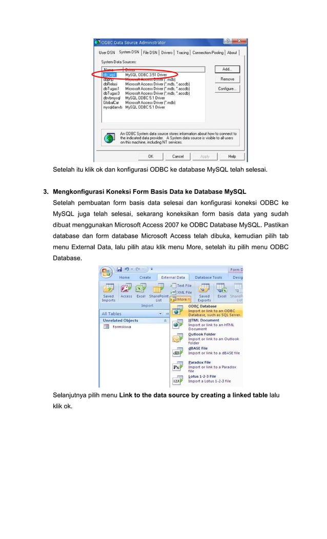 Membuat Form basis data dengan Microsoft Access | PDF