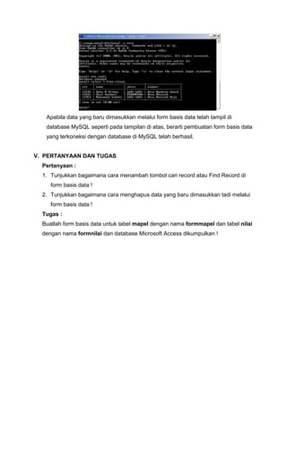 Membuat Form basis data dengan Microsoft Access | PDF