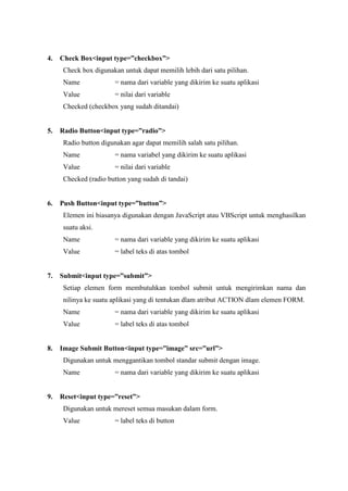 Membuat form dengan html | PDF