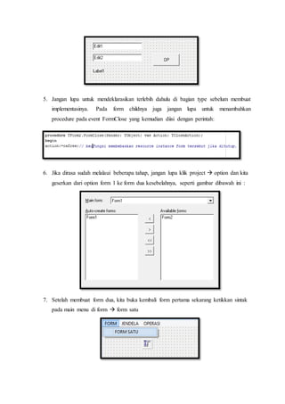 form dengan FormMDI Delphi 7 | PDF