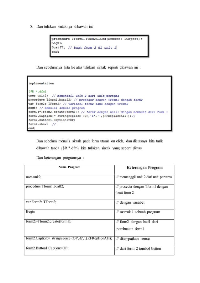 form dengan FormMDI Delphi 7 | PDF