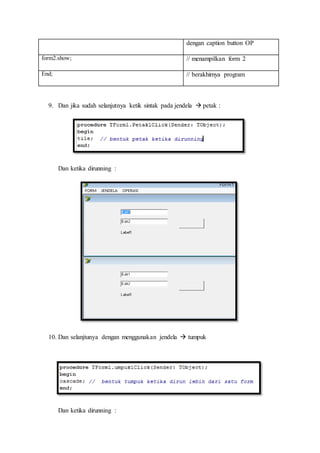 form dengan FormMDI Delphi 7 | PDF