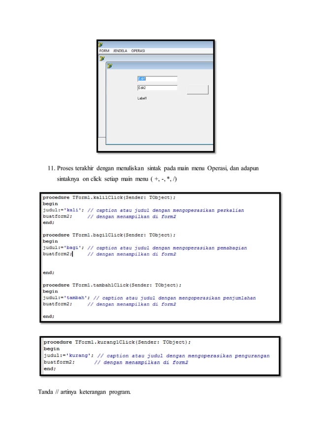 form dengan FormMDI Delphi 7 | PDF