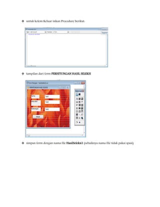 Membuat form pada fox pro | PDF