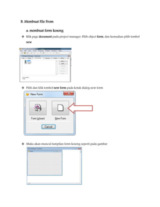 Membuat form pada fox pro | PDF