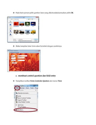 Membuat form pada fox pro | PDF