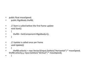 Membuat game 3D Unity | PPTX