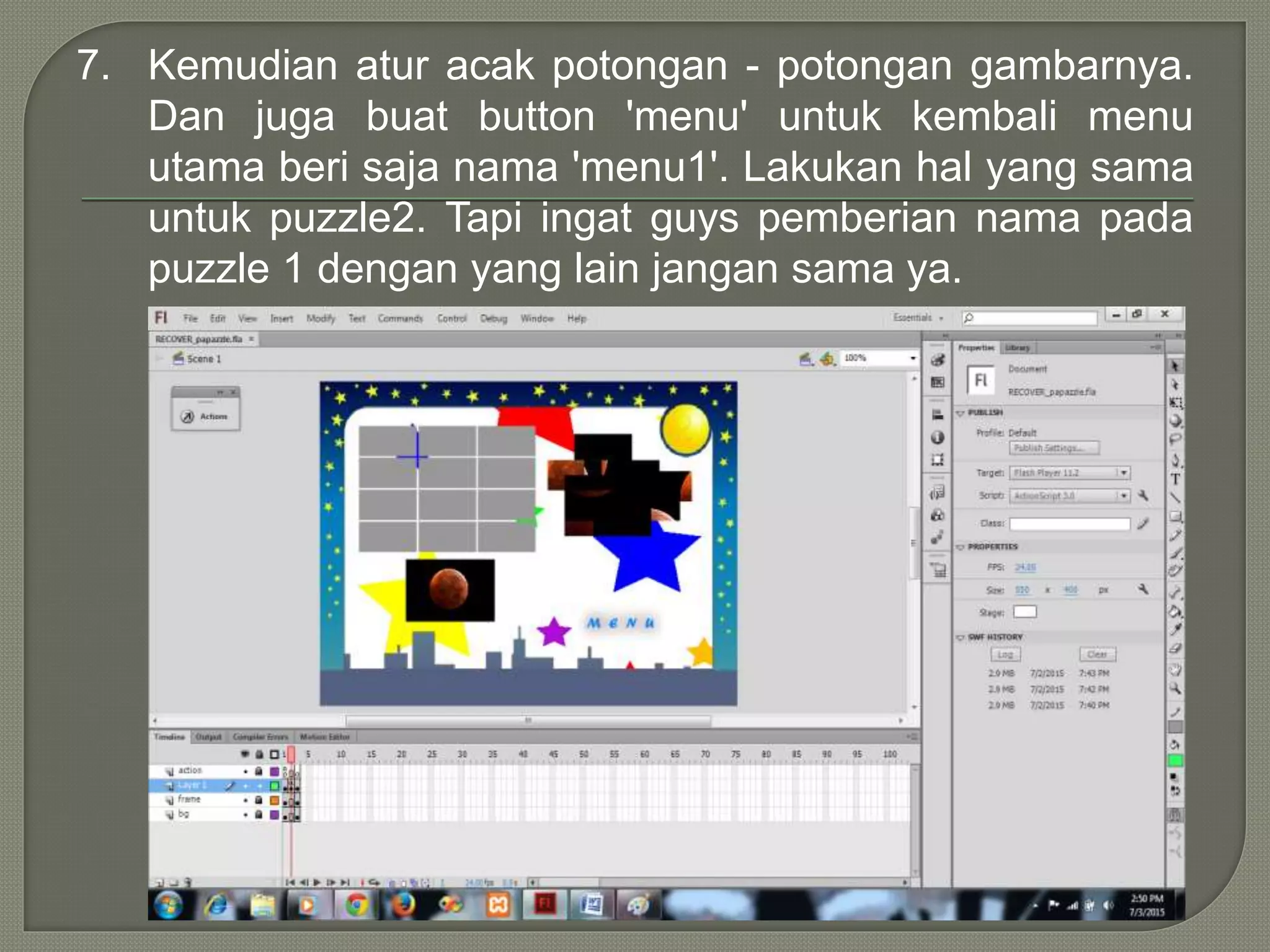 Membuat game papazzle | PPTX