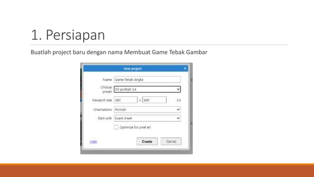 Membuat Game Tebak Angka menggunakan Construct 2 | PPTX