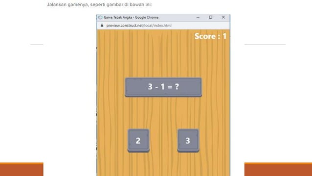 Membuat Game Tebak Angka menggunakan Construct 2 | PPTX