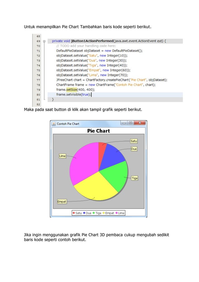 Membuat grafik sederhana pada java dengan JFreeChart | PDF
