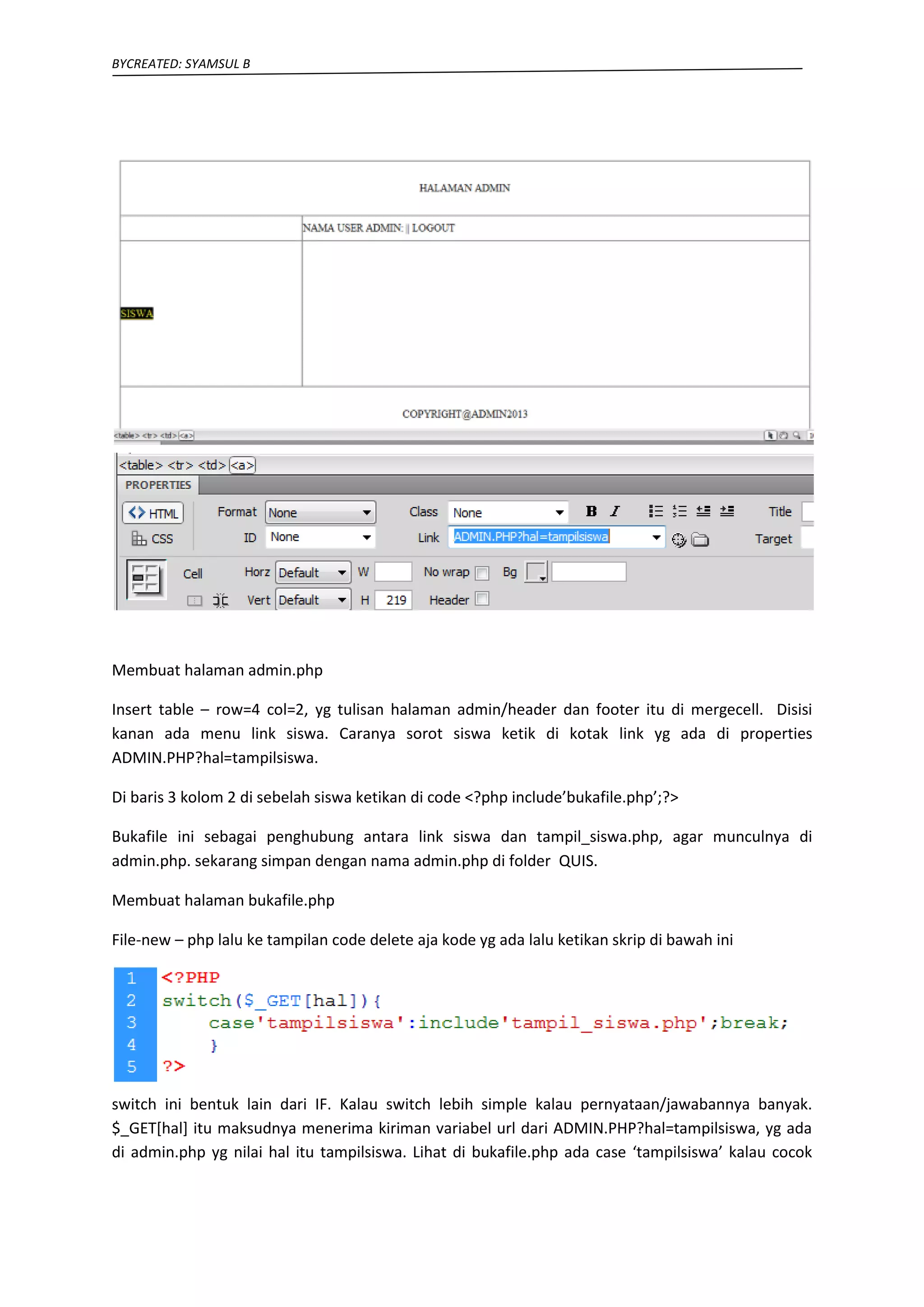 Membuat halaman admin | PDF